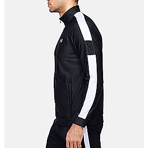 Under Armour Men's UA Twister Full Zip Track Jacket 1347293 (as1, alpha, x_l, regular, regular, Black / White-001, X-Large)