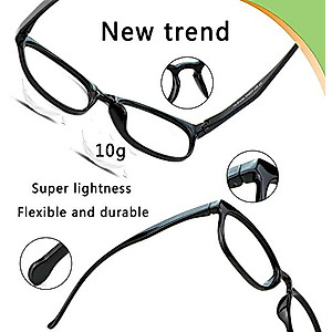 LifeArt Blue Light Blocking Glasses, Anti Eyestrain, Computer Reading Glasses, Gaming Glasses, TV Glasses for Women Men, Anti UV, Anti Glare (Black, 1.50 Magnification)