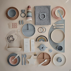 mushie Silicone Suction Bowl | BPA-Free Non-Slip Design (Ivory)