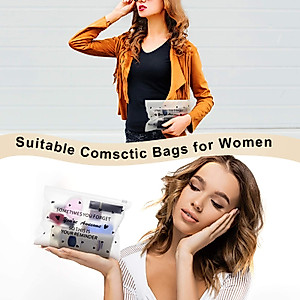 Sotiff 60 Pcs Bulk Inspirational Gifts for Women, Inspirational Makeup Bags EVA Cosmetic Toiletry Bags Thank You Encouragement Church Gifts for Friends Mom Coworker (Awesome,8 x 6 Inch)