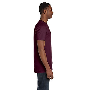 Hanes mens Nano Premium Cotton T-shirt (Pack of 2) T Shirt, Maroon, XX-Large US