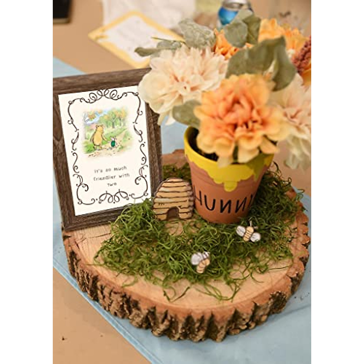 Unbala Classic Winnie Wall Decor Pooh Bear Quotes Prints Pattern A, 5x7 Inch Adorable For Baby Shower Decorations Nursery Art Birthday Centerpiece