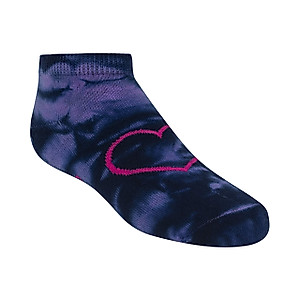 Skechers Girls' Big 6 Pack Low Cut Socks, Multi, 7-8.5