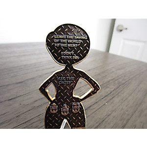 United States Navy Superhero Elastigirl Mrs Incredibles Leave Saving The World to The Men I Don't Think So! Ask The Chief Serialized Challenge Coin