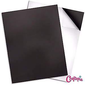 Craftopia Magnetic Sheet 8" x 10" Pack of 10 | Magnetic Sheets for Your Photos or Drawings to Stick on Your Fridge - Flexible Magnets with Adhesive Backing for Craft | Premium Quality