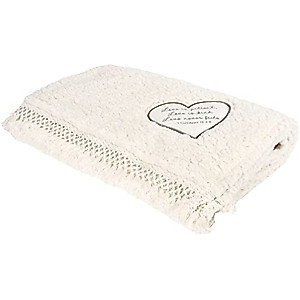 Pavilion - Love is Patient Love is Kind Love Never Fails - 1 Corinthians 13: 4-8 - 42x50 Inch Super Soft Sherpa Tassel Fringe Blanket Wrapped in A Ribbon with A Handle