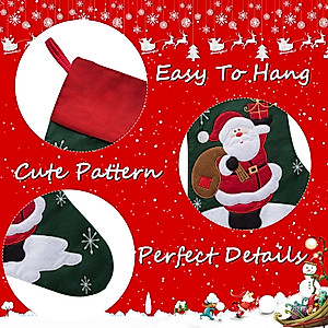 VPkiirai Personalized Christmas Stockings Set of 1 Custom Christmas Stockings with Name Family Ornament for Xmas Holiday Decoration