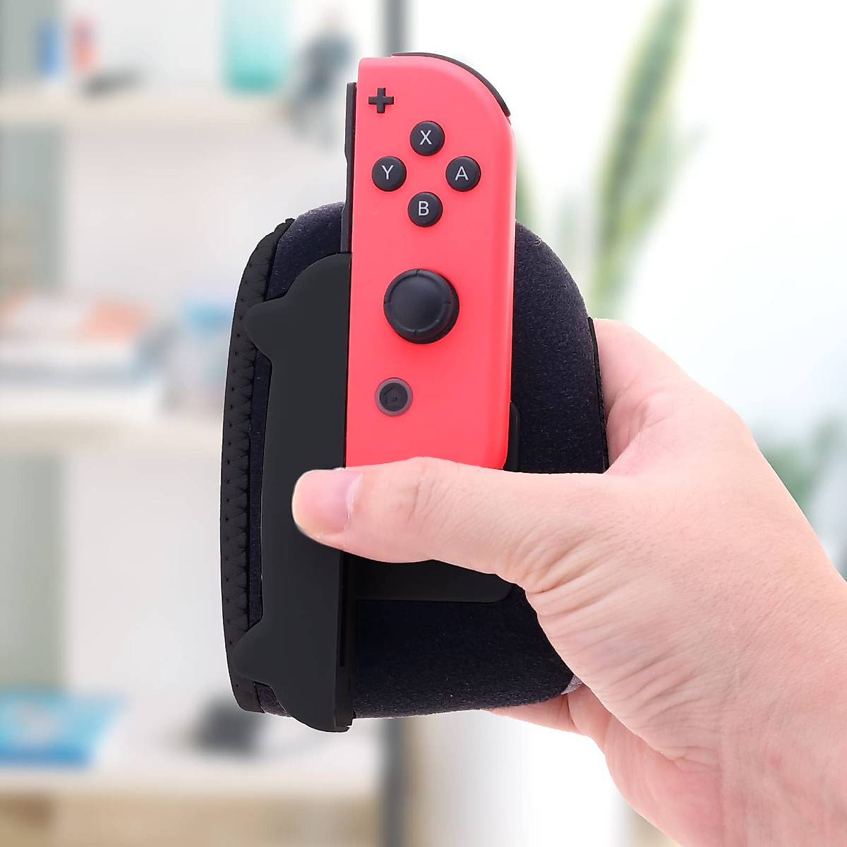 Switch Dance Wrist Strap, Switch Boxing Accessories for Switch Boxing Game with 2 Switch Thumb Grip Caps - Black