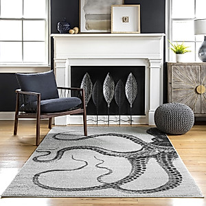nuLOOM Adrienne Octopus Area Rug, 5x8, Grey