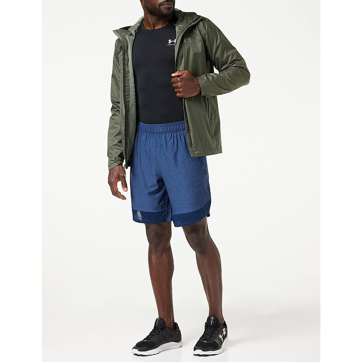 Under Armour Men's Armour HeatGear Compression Short-Sleeve T-Shirt , Black (001)/White, Large