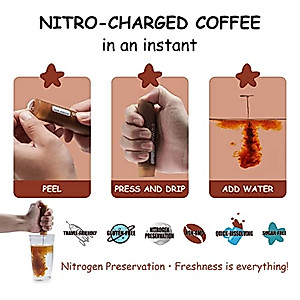Coffee to the Moo, Nitro Cold Brew Coffee Concentrate Liquid, Gluten Free Medium Dark Roast Arabica Coffee, Instant Coffee Packets Single Serve, 12 Ct, Mix Pack (Keto, Collagen, Brain Support)