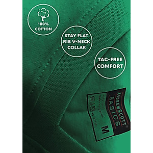 Andrew Scott Boys' 12 Pack V Neck T Shirt/Cotton Color Undershirts - Bonus Pack of 12 (12 Pack-Multi Color, Large 14-16)