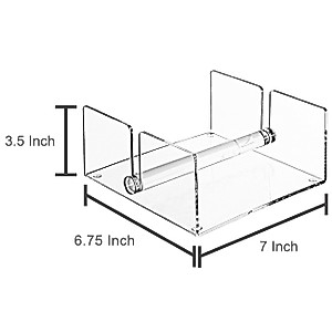 MyGift® Modern Clear Acrylic Napkin Holder for Table with Center Weighted Bar