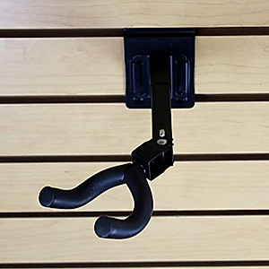 Set of Ten (10) Adjustable Guitar & String Instrument Hanger Hook Holder ~ Mount with Screws, Bolts, or Included Standard 3" OC Slat Wall Bracket ~ Suitable for Retail Store Shop Display Fixture