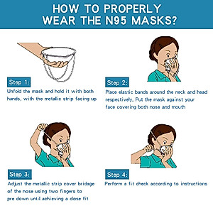 NIOSH Approved N95 Mask Particulate Respirators, Pack of 20 N95 Face Masks, Individually Wrapped, Universal Fit