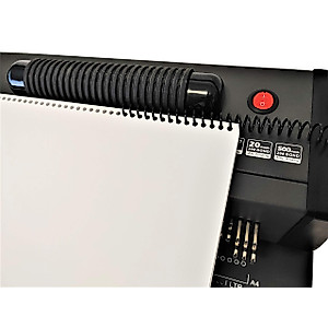 CFS Products - BetterBind Coil-It - Coil-Binding Machine with Electric Coil Inserter - Manual Binding Punch - Up to 20 Pages - 4:1 Pitch - for Personal, Home, School or Business Binding