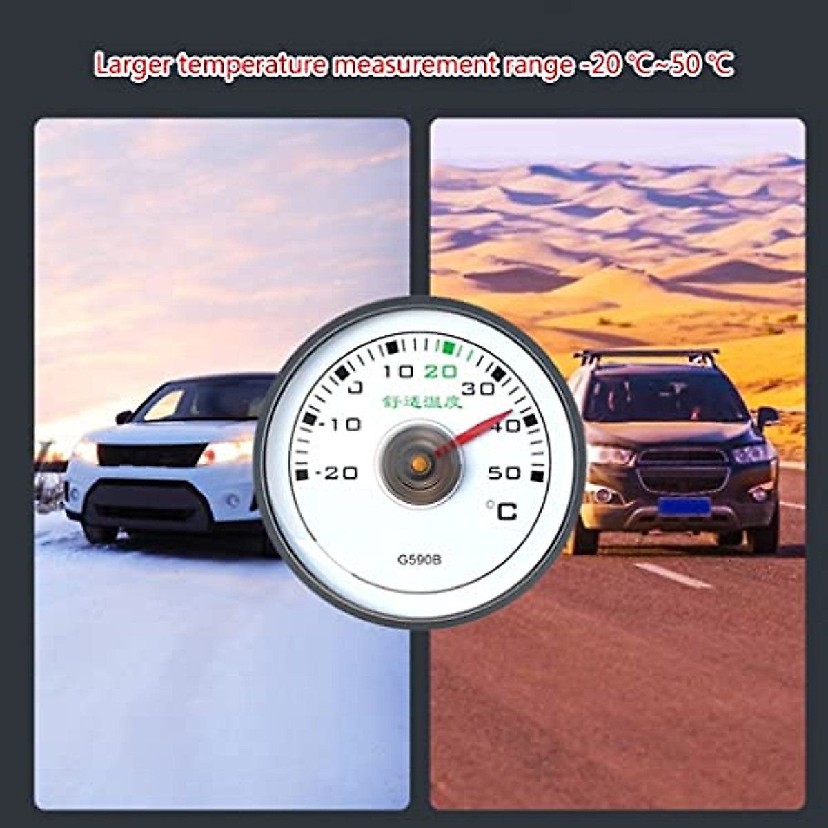 CAZSTYK 50mm Car/Refrigerator -20 to 50℃/-20 to 20℃ Dial Temperature Gauge