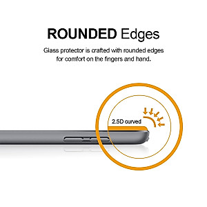 Supershieldz (2 Pack Designed for iPad 10.2 inch (9th/8th/7th Generation, 2021/2020/2019) Screen Protector, (Tempered Glass) Anti Scratch, Bubble Free