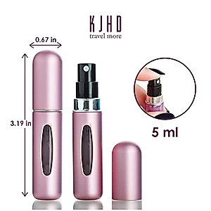 KJHD Portable Mini Refillable Perfume Atomizer Bottle, Refillable Perfume Spray, Atomizer Perfume Bottle, Scent Pump Case for Traveling and Outgoing, 5ml Multicolor Perfume Spray (4 pcs)