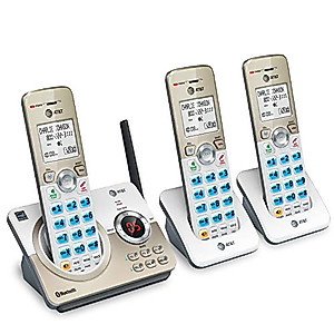 AT&T DL72319 DECT 6.0 3-Handset Cordless Phone for Home with Connect to Cell, Call Blocking, 1.8" Backlit Screen, Big Buttons, intercom, and Unsurpassed Range