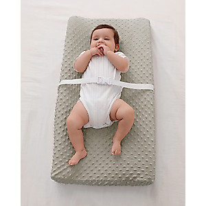 Changing Pad Cover, Soft Minky Dots Changing Table Sheets for Baby Boy and Girl, Diaper Changing Table Cover Fit 32"/34'' x 16" Pad (Tidal Foam)