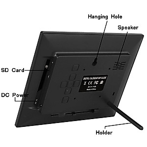 Digital Calendar Clock Date and Time Day of The Week Clock 8 Alarm Options + Auto Dimming for Seniors Dementia Elderly Patients