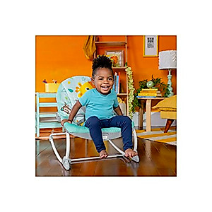 Bright Starts Wild Vibes Infant to Toddler Rocker with Vibrations, Unisex, Newborn +