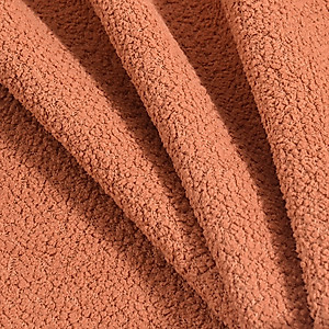 Rythome Set of 2 Cozy Boucle-Like Textured Throw Pillow Covers, Decorative Elegant Lumbar Pillow Cases for Couch Bed and Living Room - 12"x20", Terracotta