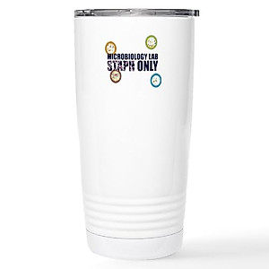 CafePress Microbiology Lab Staph Only Travel Mug 20 oz. Insulated Stainless Steel Coffee Tumbler