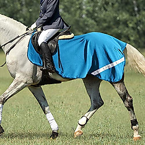 Harrison Howard Acclimate Fleece Horse Exercise Sheet Hi-Viz Competition Rug-Azure Blue