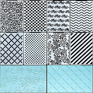 8 Pieces Embossing Folders Embossing Machine Template Paper Card Embossing Stencil for Card Making DIY Flower Scrapbook Photo Album Craft Decoration, 5.9 x 4.1 Inch