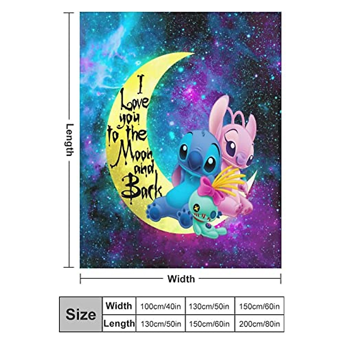 Hiccickm Cute Throw Blanket for Girls,Lightweight Cartoon Blanket Plush Flannel ​Blanket for Boy Adults Bed Chair Car Sofa Couch Bedroom 50"x40"