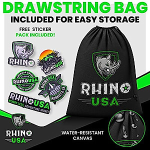 Rhino USA Ratchet Tie Down Straps (4PK) - includes (4) Premium 1" x 15' Rachet Tie Downs with Padded Handles. Best for Moving, Securing Cargo, Kayaks, Mountain & E-Bike Tie Downs (Black 4-Pack)