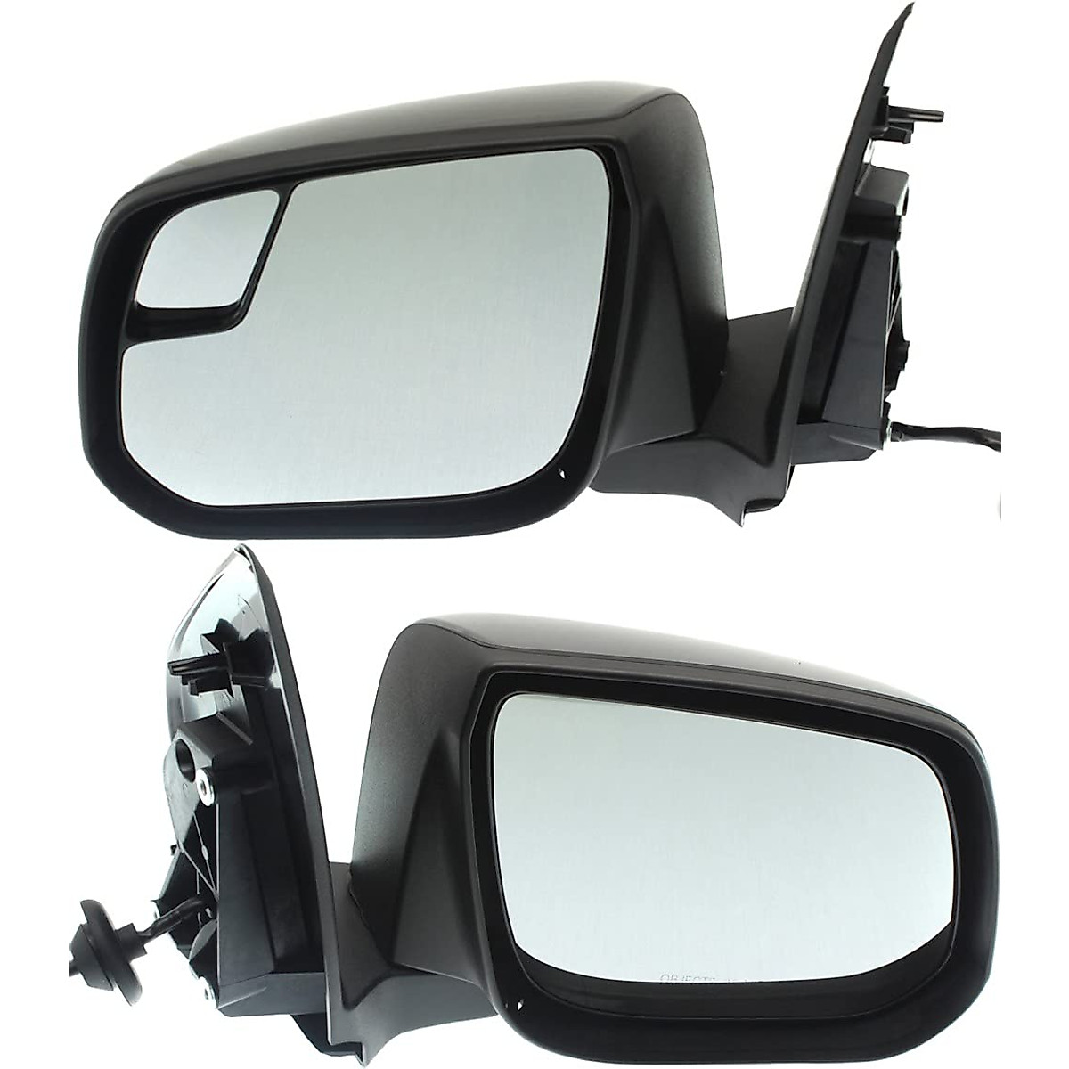 Kool Vue Driver & Passenger Side Power Non-Heated Mirrors for Chevrolet Colorado GMC Canyon 2015-2017 Without Blind Spot Monitor Paintable