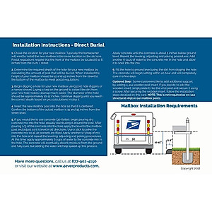 4Ever Products Vinyl Mailbox Post System - Includes Black Steel Mailbox and Custom Address Plate (White)