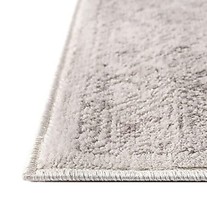 Unique Loom Oxford Collection Area Rug - Radcliffe (6' x 9' Rectangle, Cream/Ivory)
