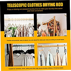 Cabilock Stitching Clothes Rail Outdoor Clothes Drying Rack Heavy Duty Outdoor Flowers Adjustable Stand Disc Golf Retriever Clothes Reaching Stick Dressing Stick for Elderly White Shot