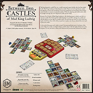 Stonemaier Games: Between Two Castles of Mad King Ludwig (Base Game) | Build a Wacky Castle with Your Neighbors in This Light Strategy Board Game for Adults and Family | 2-7 Players, 60 Mins, Ages 14+