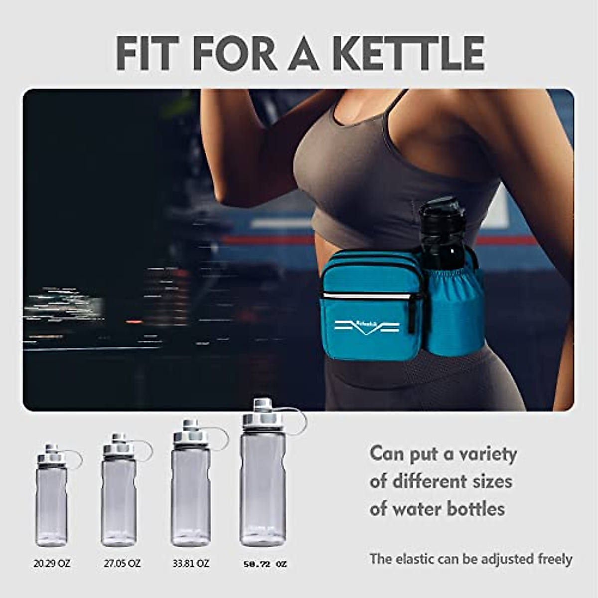 Fanny Packs For Women Waterproof Fanny Pack With Bottle Holder Relaxhik Plus Size Fanny Pack For Men Suitable For Dog Walking Travel Sport Hiking Cycling Fit All Phones (Bottle Not Included)