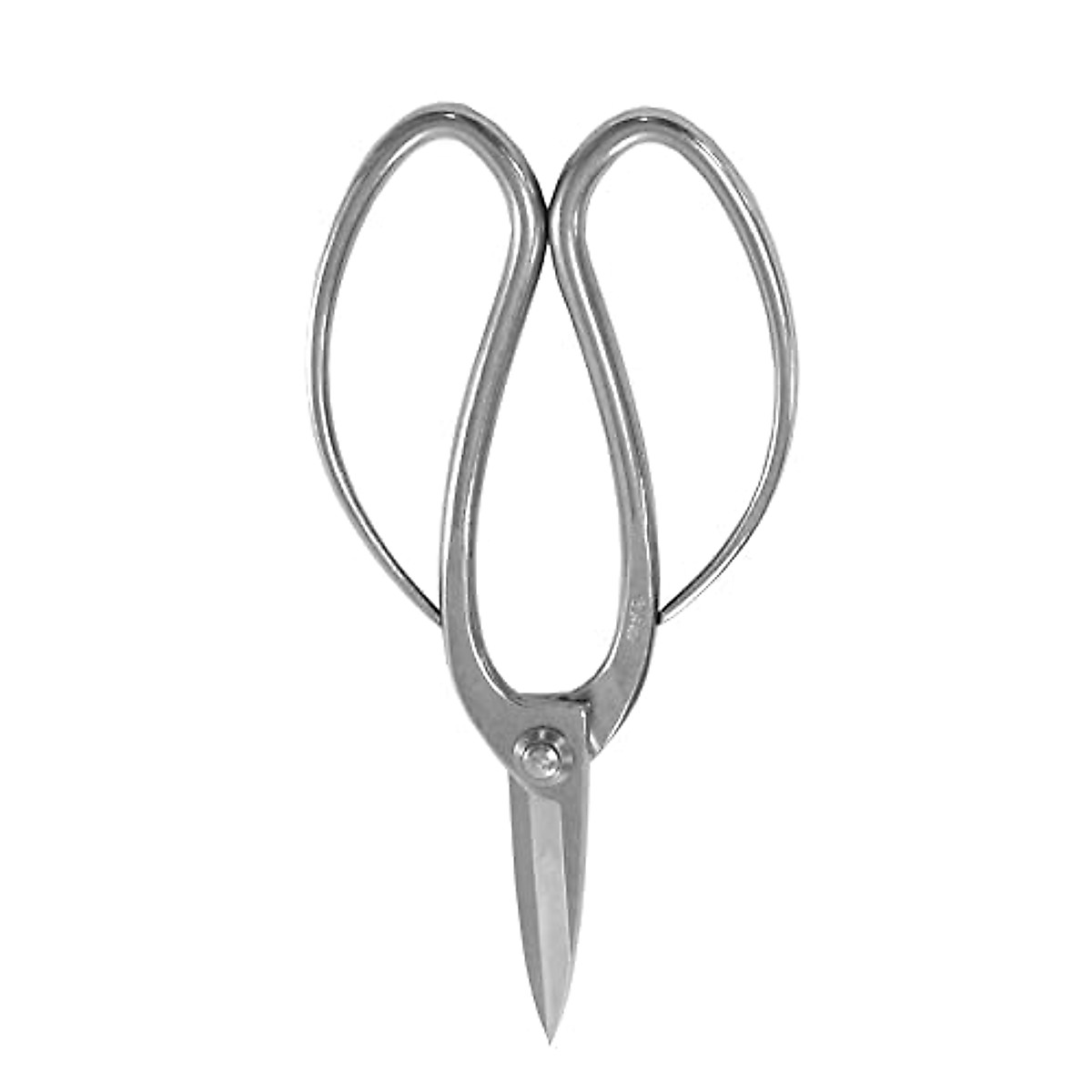 KAKURI Bonsai Trimming Scissors 7.2" (185 mm) Professional Bonsai Tool, Japanese A8 Stainless Steel, Silver, Made in JAPAN