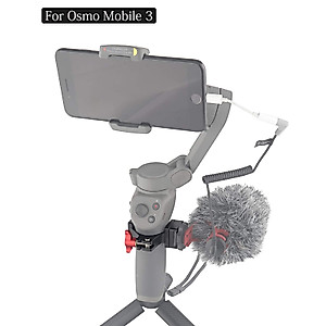 AFVO Ring Hot Shoe Adapter for DJI om 4 (Osmo Mobile 4), Osmo Mobile 3, Osmo Mobile 2 and Osmo Mobile 1, Adapter for Microphone and Light