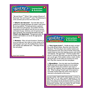 Super Duper Publications | Ask and Answer® Where Questions Fun Deck | Communication and Language Processing Skills Flash Cards | Educational Learning Materials for Children