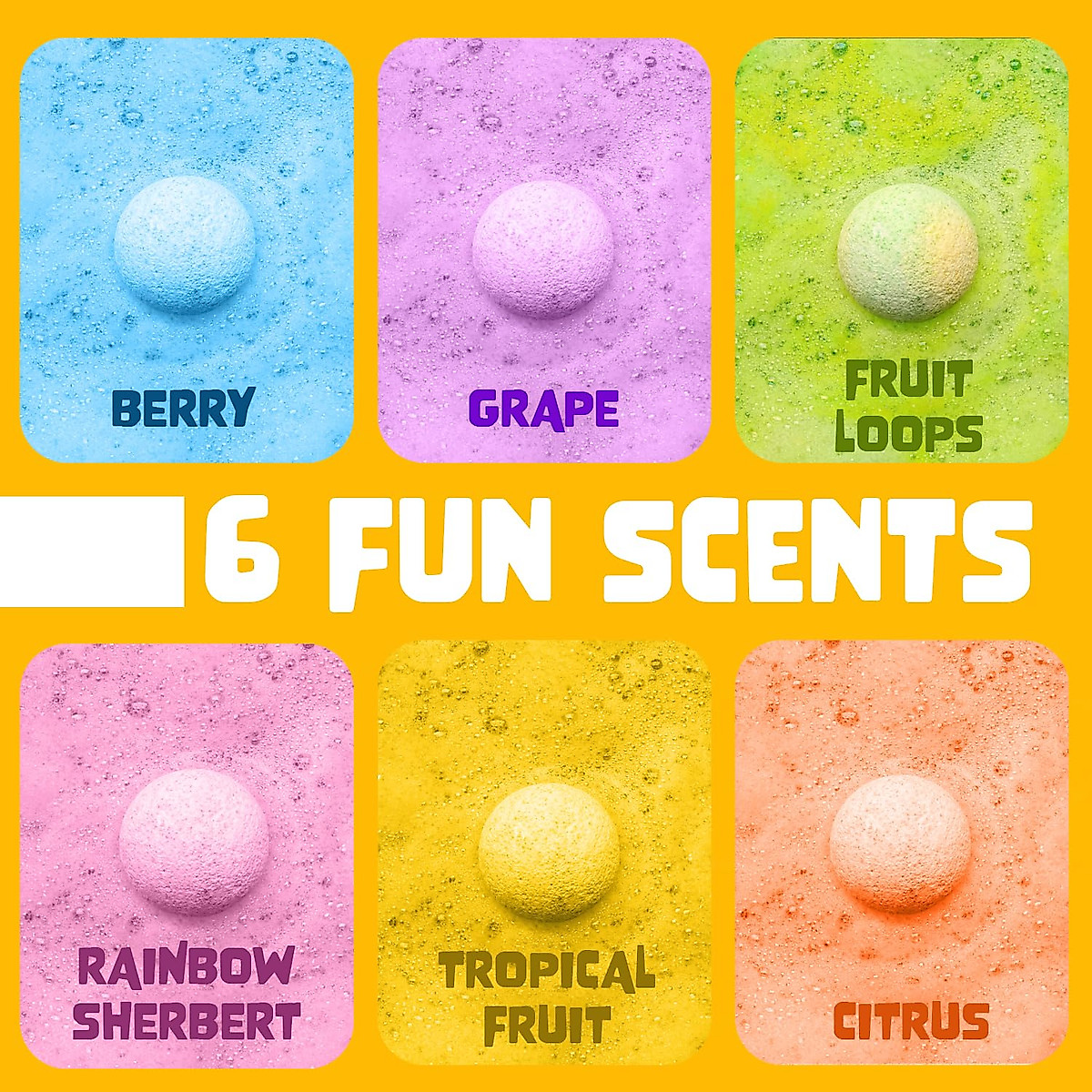 Easter Bath Bombs for Kids with Surprise Toys Inside (6 Pack) - Perfect Basket Stuffers - USA Made, Won't Stain Tub, Incredible Fragrances - Large Bubble Bomb for Girls & Boys by Two Sisters