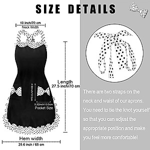 GAGOTE Cute Aprons for women, Girls Vintage Cooing Apron with Pockets for Mothers Day Gift 2 Pack