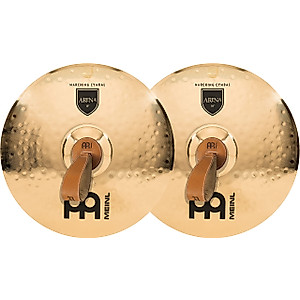 Meinl 18” Arena Marching Cymbal Pair with Straps - Professional Bronze Alloy Brilliant Finish - Made In Germany, 2-YEAR WARRANTY (MA-AR-18)