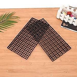 6 Pcs Grid Isolate Board Divider Fish Tank Bottom Black Filter Tray Aquarium Crate by OBANGONG
