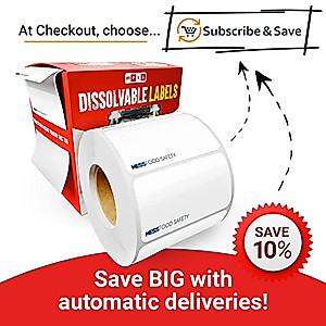 MESS Dissolvable Food Labels for Containers 1x2" Blank Kitchen Labels - Food Storage Labels - Removable Freezer Labels - Dissolvable Labels for Food Containers - Washable Canning Label (500)