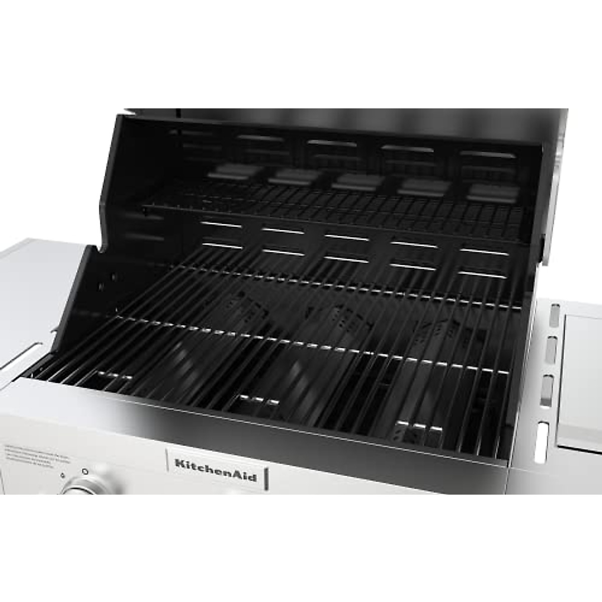 KitchenAid 3-Burner 51,000 BTU Stainless Steel Propane Gas Grill with Infrared Side Burner and Cabinet