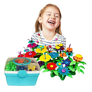 BOTARO Flower Garden Building Toys STEM Educational Toys for Girls, Flower Pretend Gardening Gift for Birthday Chrismas New Year (120PCS)