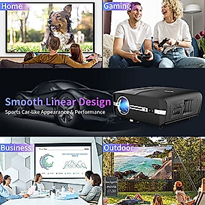 Upgraded High Brightness Video Projector 1000ANSI Lumen,Native 1080P 5G Wifi Bluetooth Projector Support 4K HDR10,Full HD Movie LED Overhead Projector for iOS Android Phone TV Box Laptop Home&Business